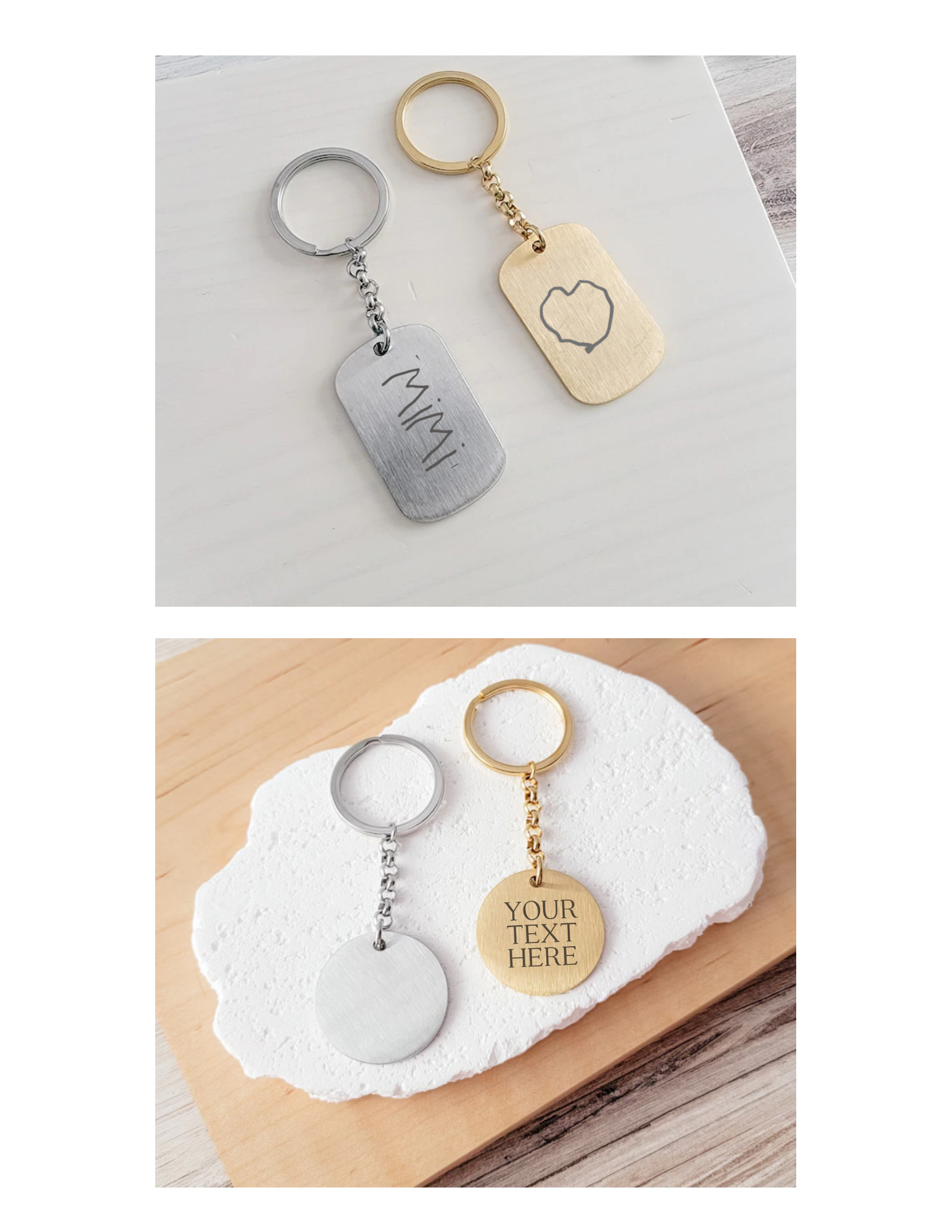 Engraved Personalized Metal Keychains, Mother’s Day, Father’s Day, Bir ...