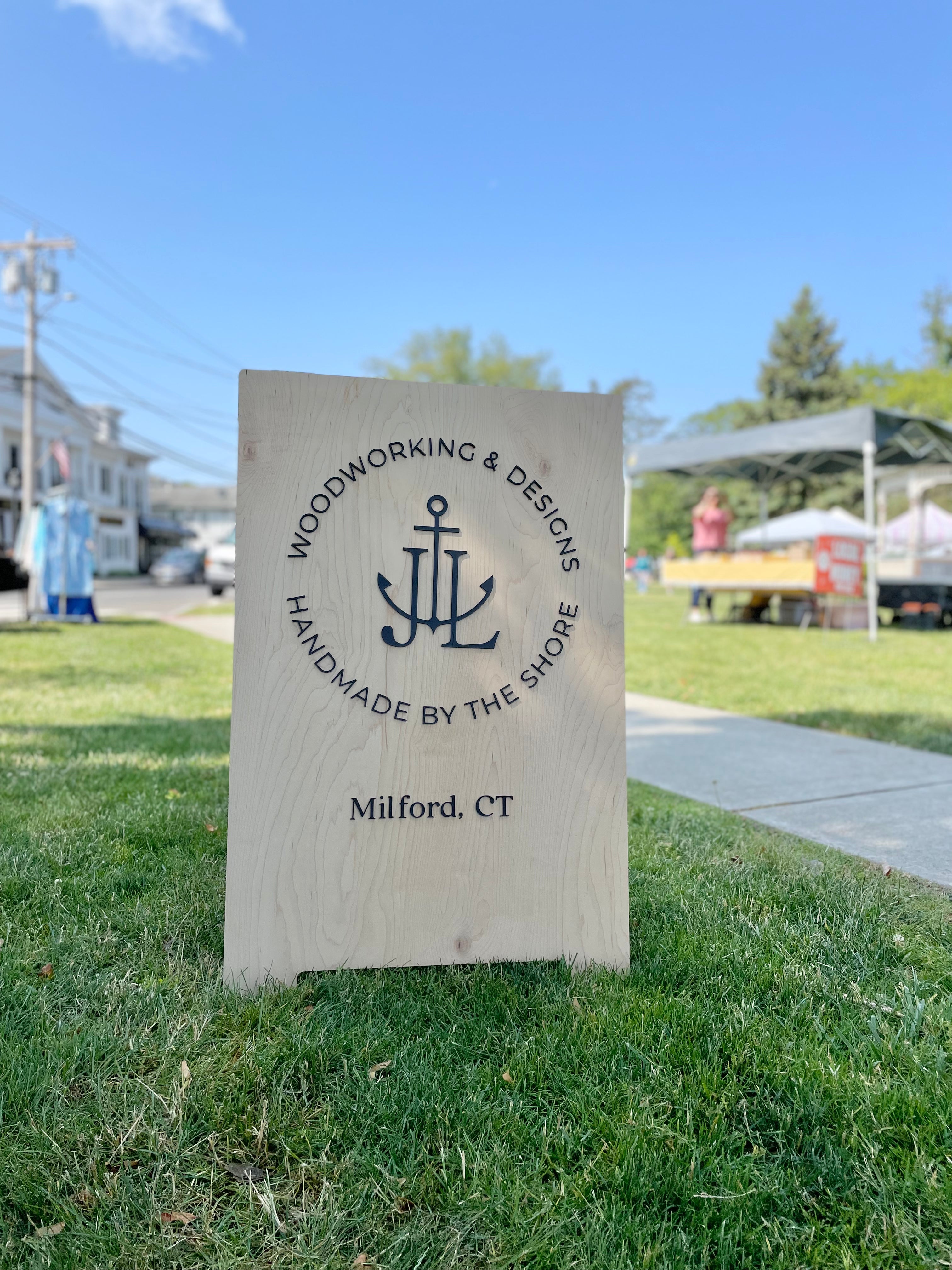 Wood A-Frame Business Logo Sign – JL Woodworking & Designs